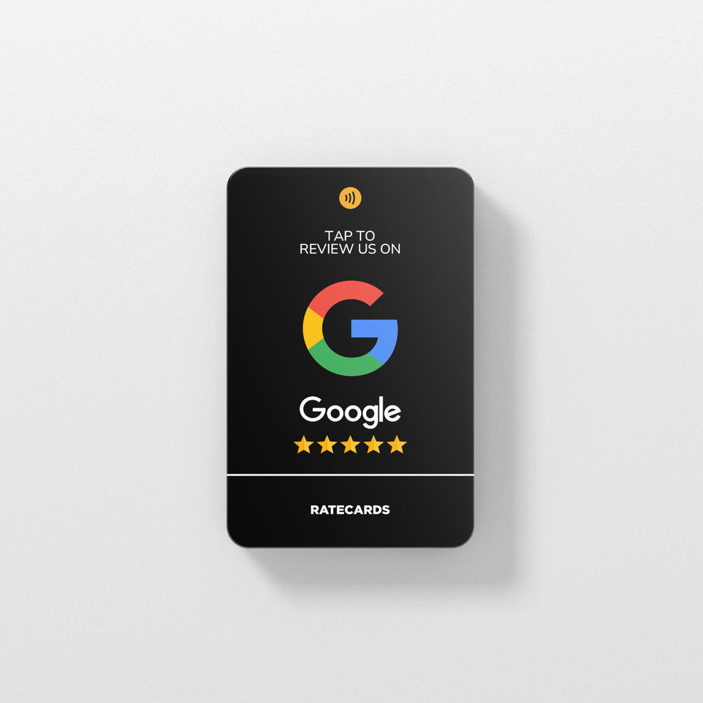 Google Review Card | RATECARDS™ | Premium Black Edition