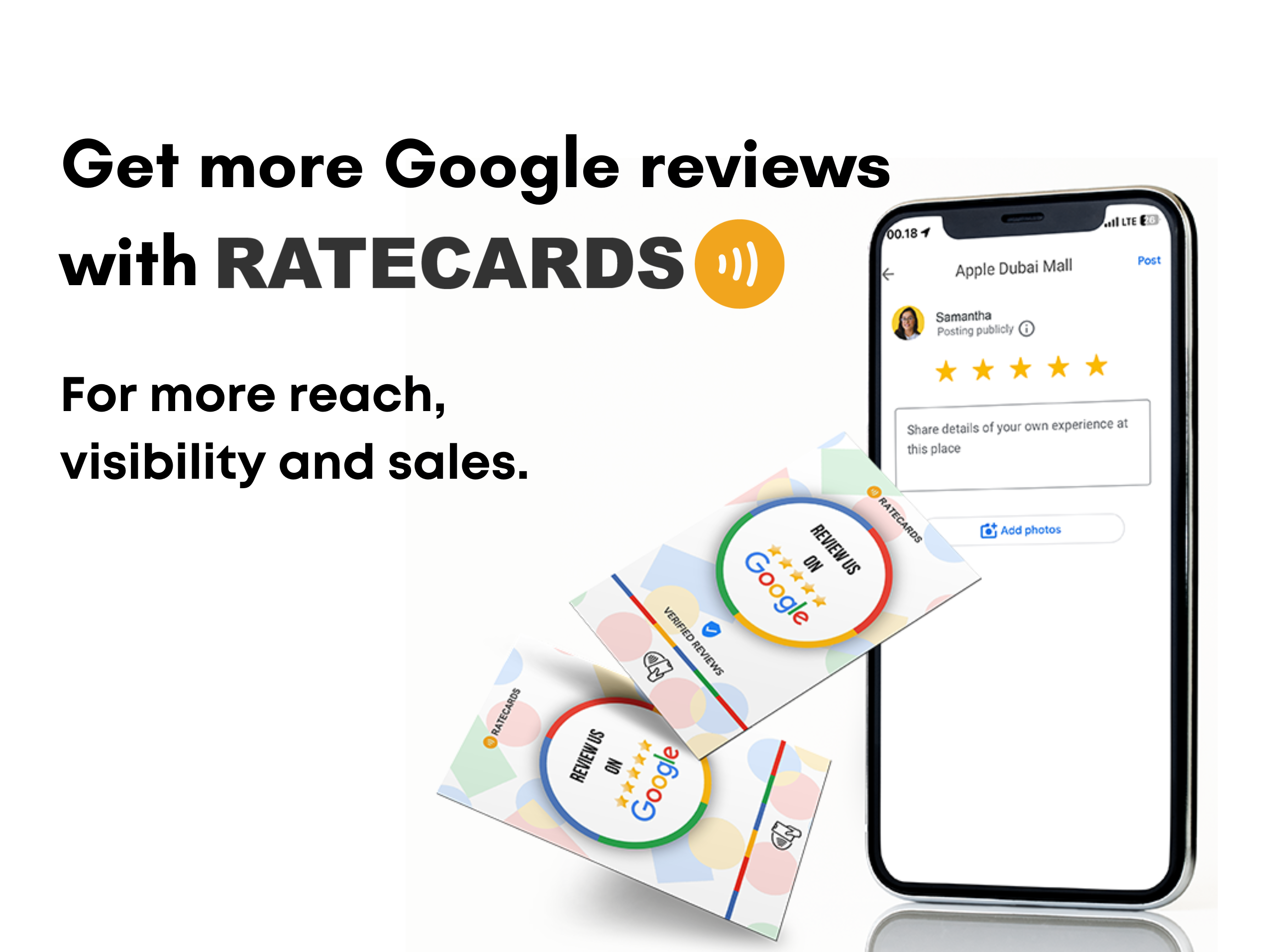 The original Google Review Card | RATECARDS™