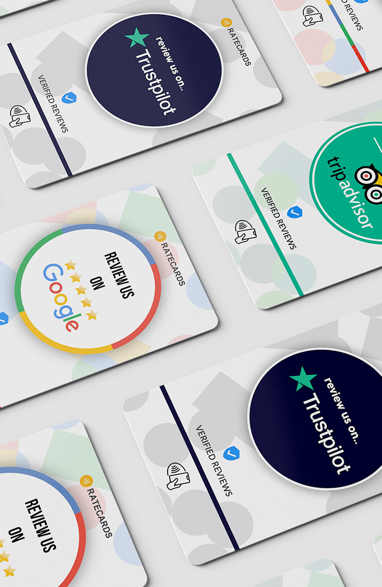 The original Google Review Card | RATECARDS™